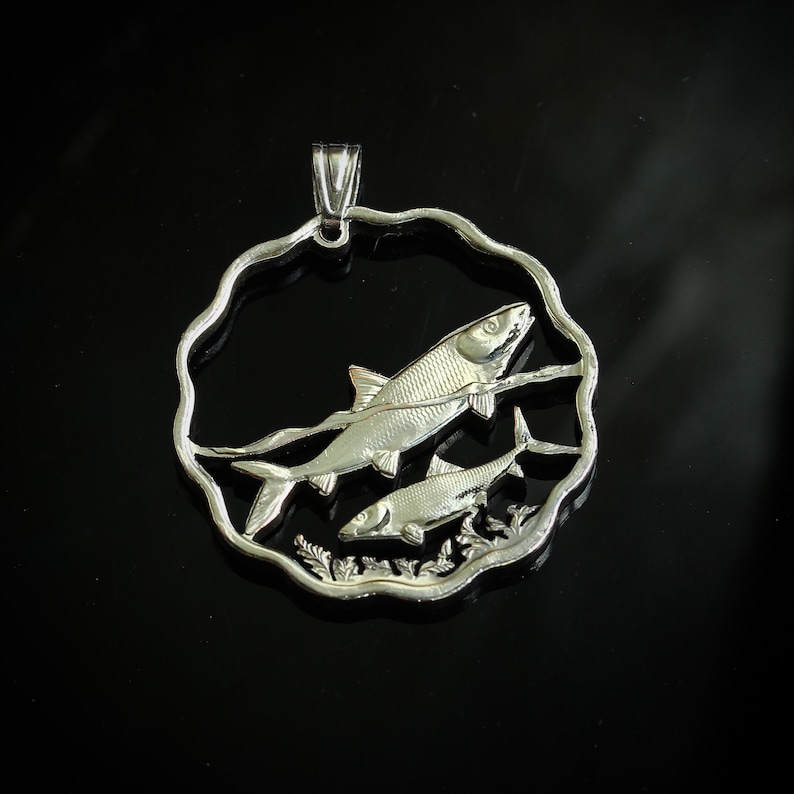 Bahamas 10 Cents Cut Coin Pendant With Necklace Bahamian - Etsy