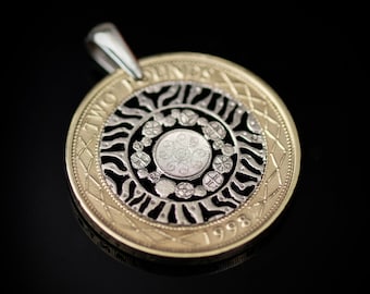Cut Coin Pendant | Etsy