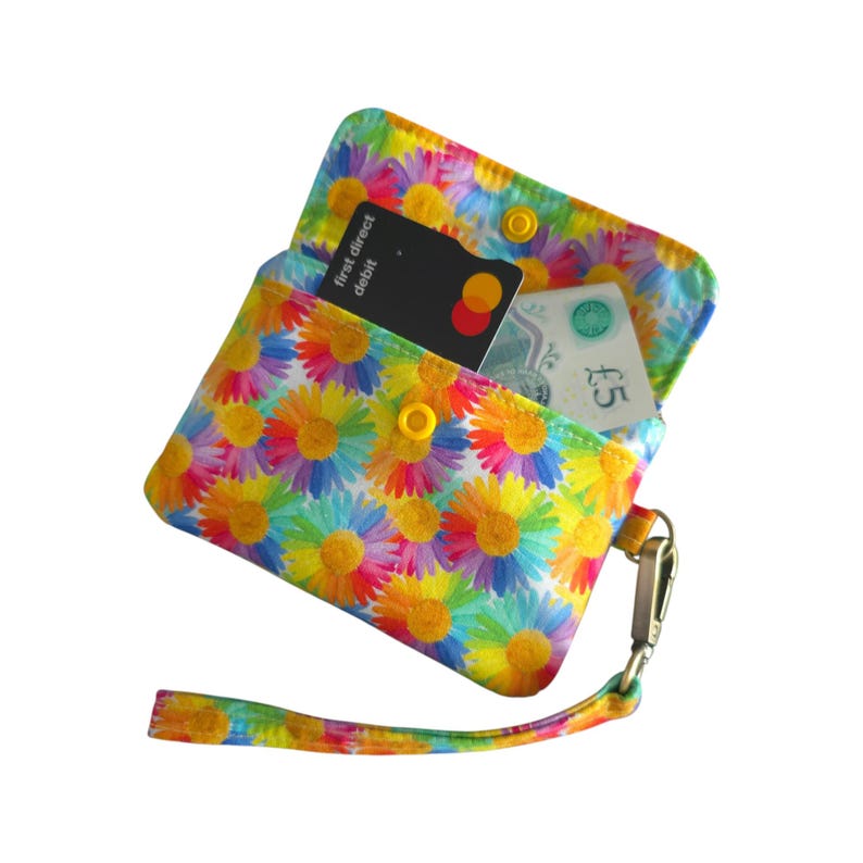 Wristlet ID Purse, Bus Pass Holder, Floral Travel Wallet - Etsy UK