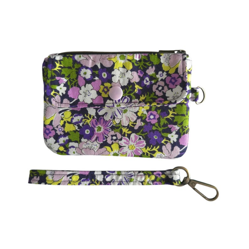 Wristlet ID Purse, Bus Pass Holder, Floral Travel Wallet - Etsy UK