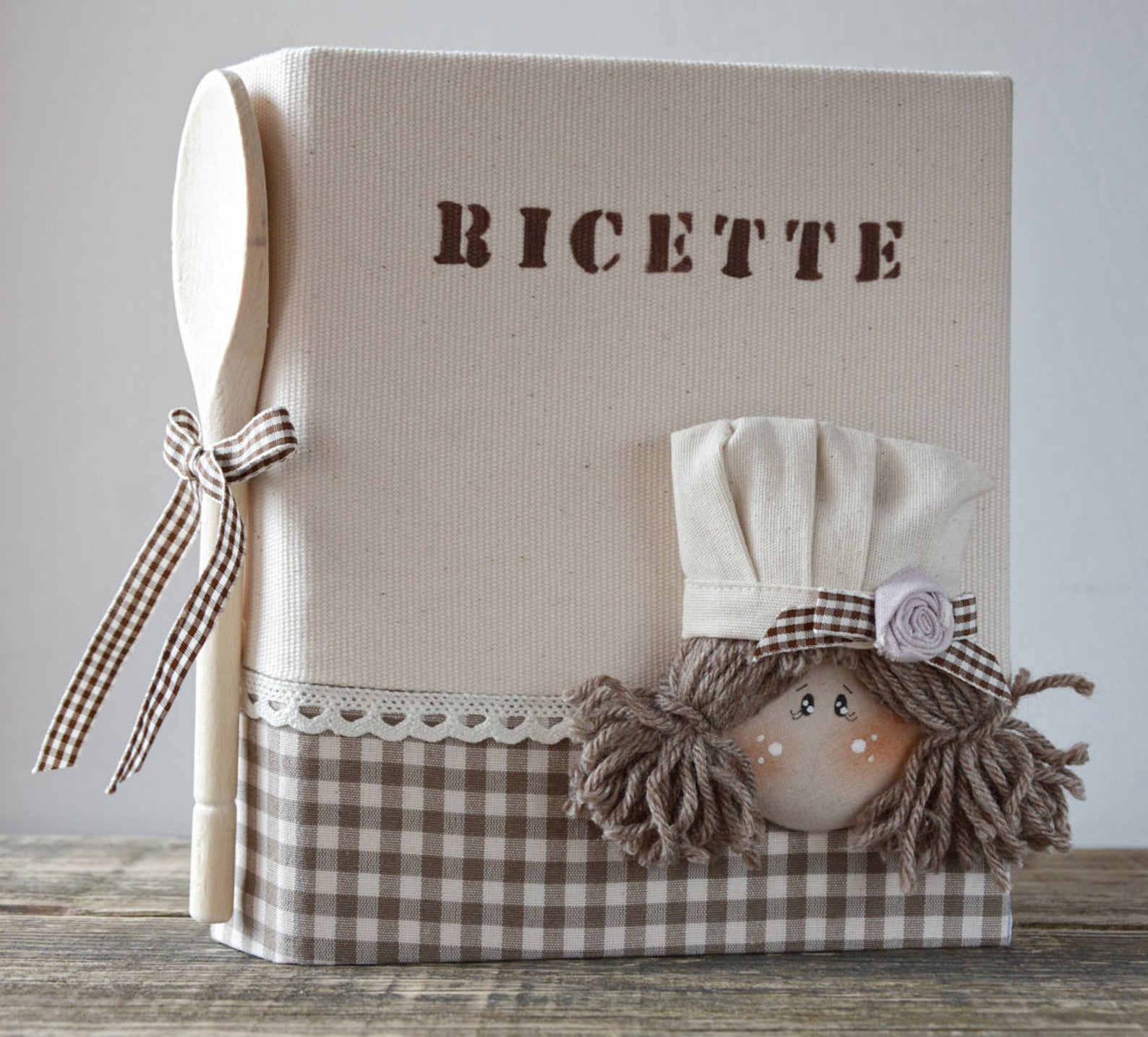 SHABBY CHIC COUNTRY STYLE RECIPE BOOK Customizable With Name, Gift for ...