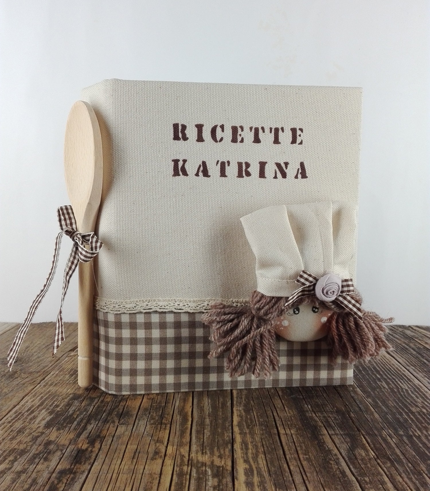 SHABBY CHIC COUNTRY STYLE RECIPE BOOK Customizable With Name, Gift for ...