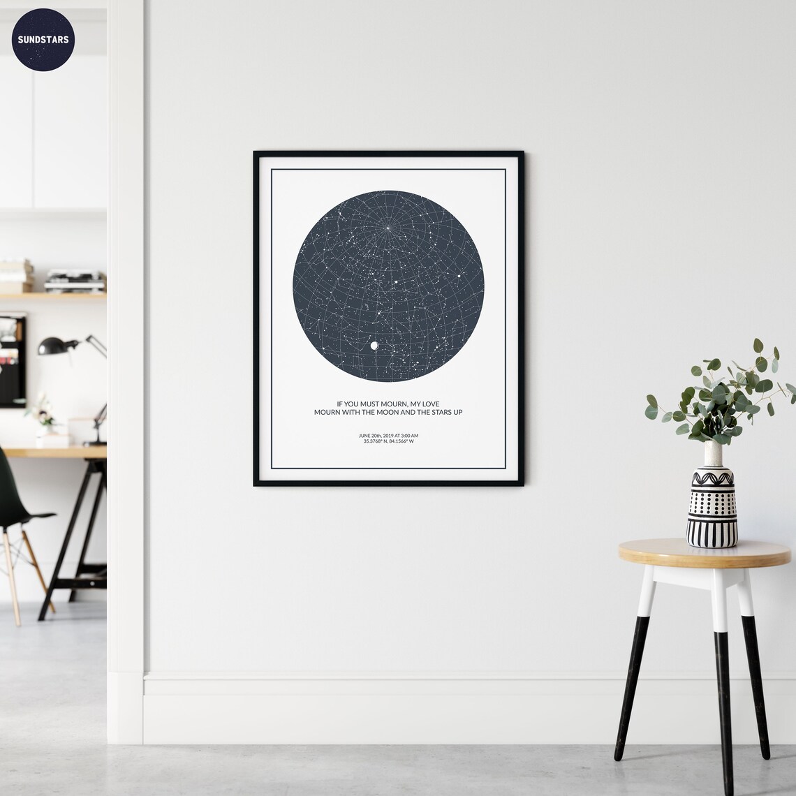 Custom Star Map Print by Date PRINTABLE Star Chart Poster | Etsy