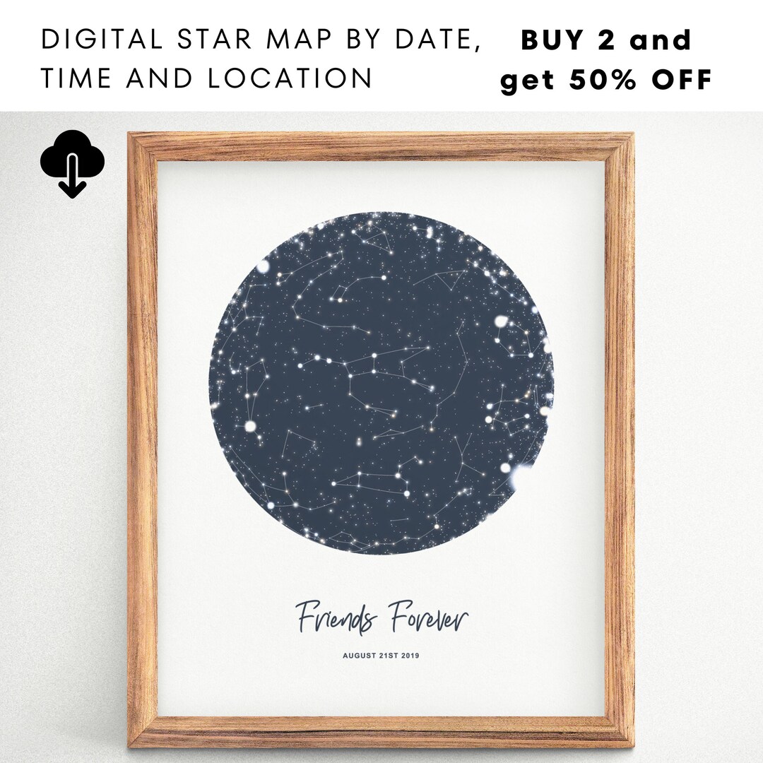 Personalized Star Chart DIGITAL Unique Wall Decor & Perfect Gift for ...