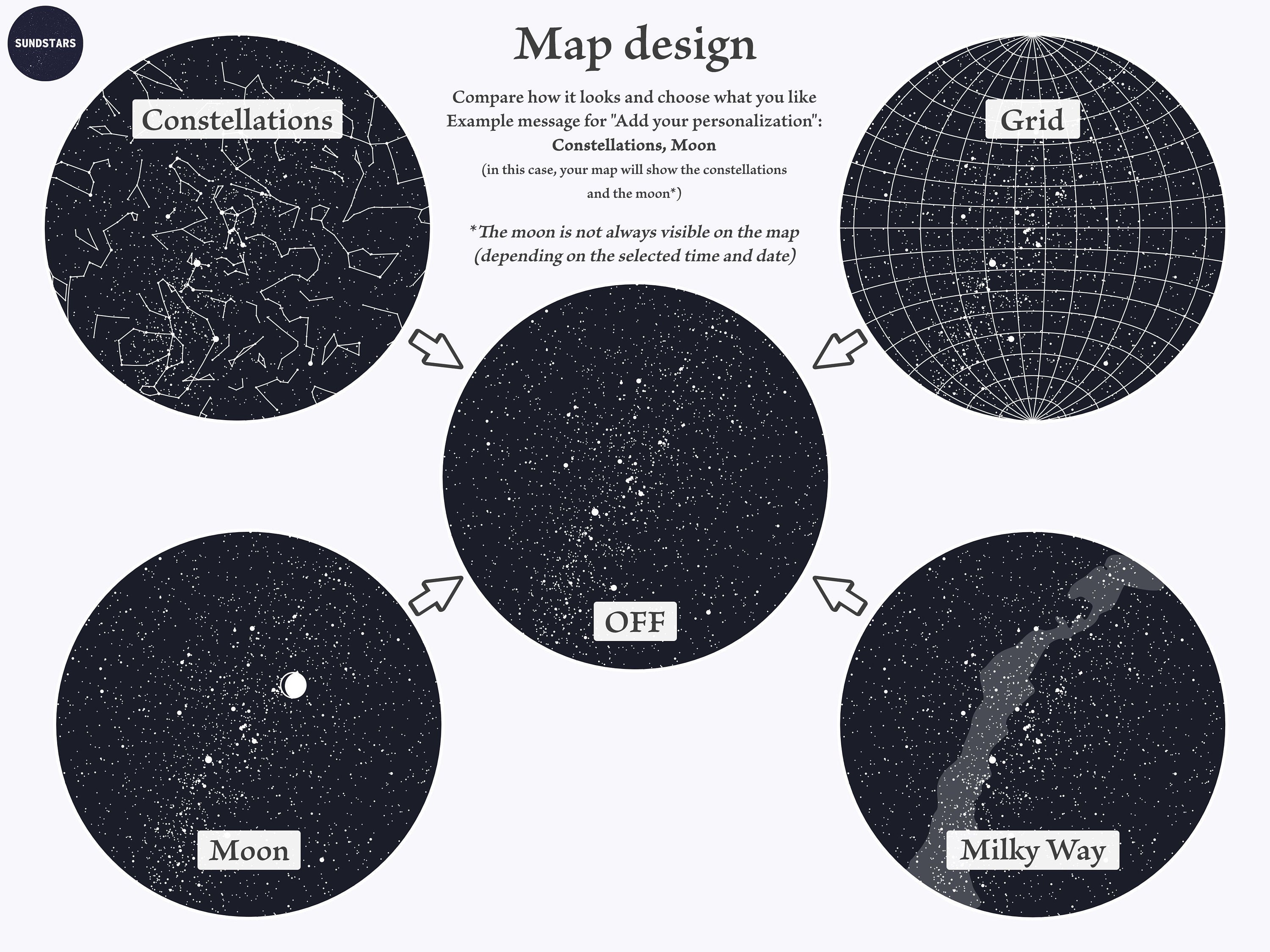 Star Map Print Custom by Date PRINTABLE Star Chart Astronomy | Etsy