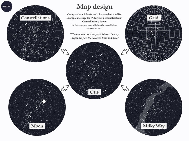 Custom Star Chart Celestial Map Home Decor Wall - Etsy