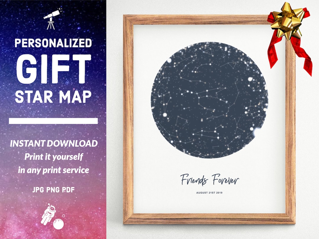Custom Digital Star Chart - Unique 1st Birthday - Etsy