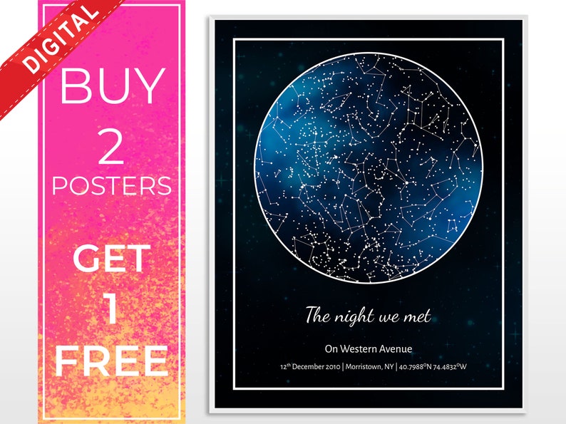 Constellation map Star chart Home decor Astronomy gift | Etsy