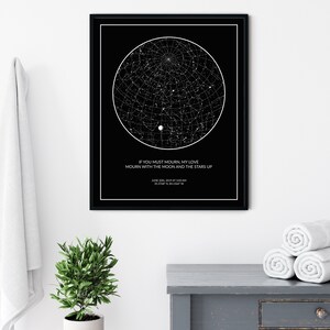 Star Map Poster Wall Art Astronomy Gifts, Gift for Best Friend, Custom ...
