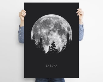 Big Moon Poster - Etsy