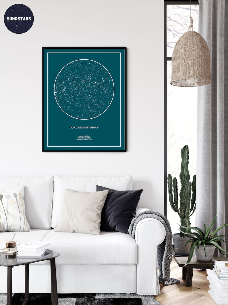 Star Chart Digital Wall Decor Custom Gift for Birth - Etsy