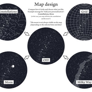 Custom Star Map, Constellation Print, Starry Night Double - Bedroom ...