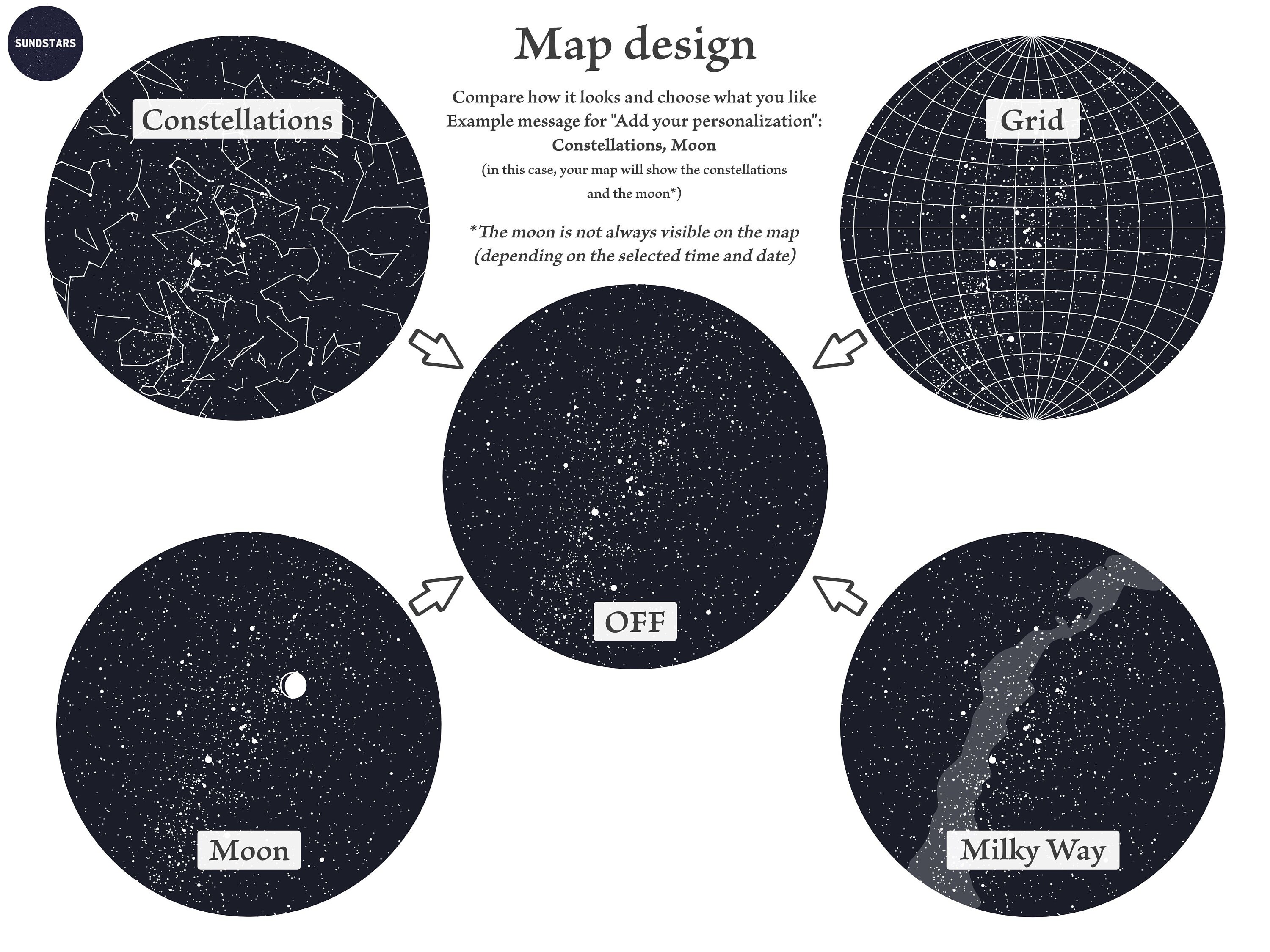 Custom Star Map, Constellation Print, Starry Night Double - Bedroom ...