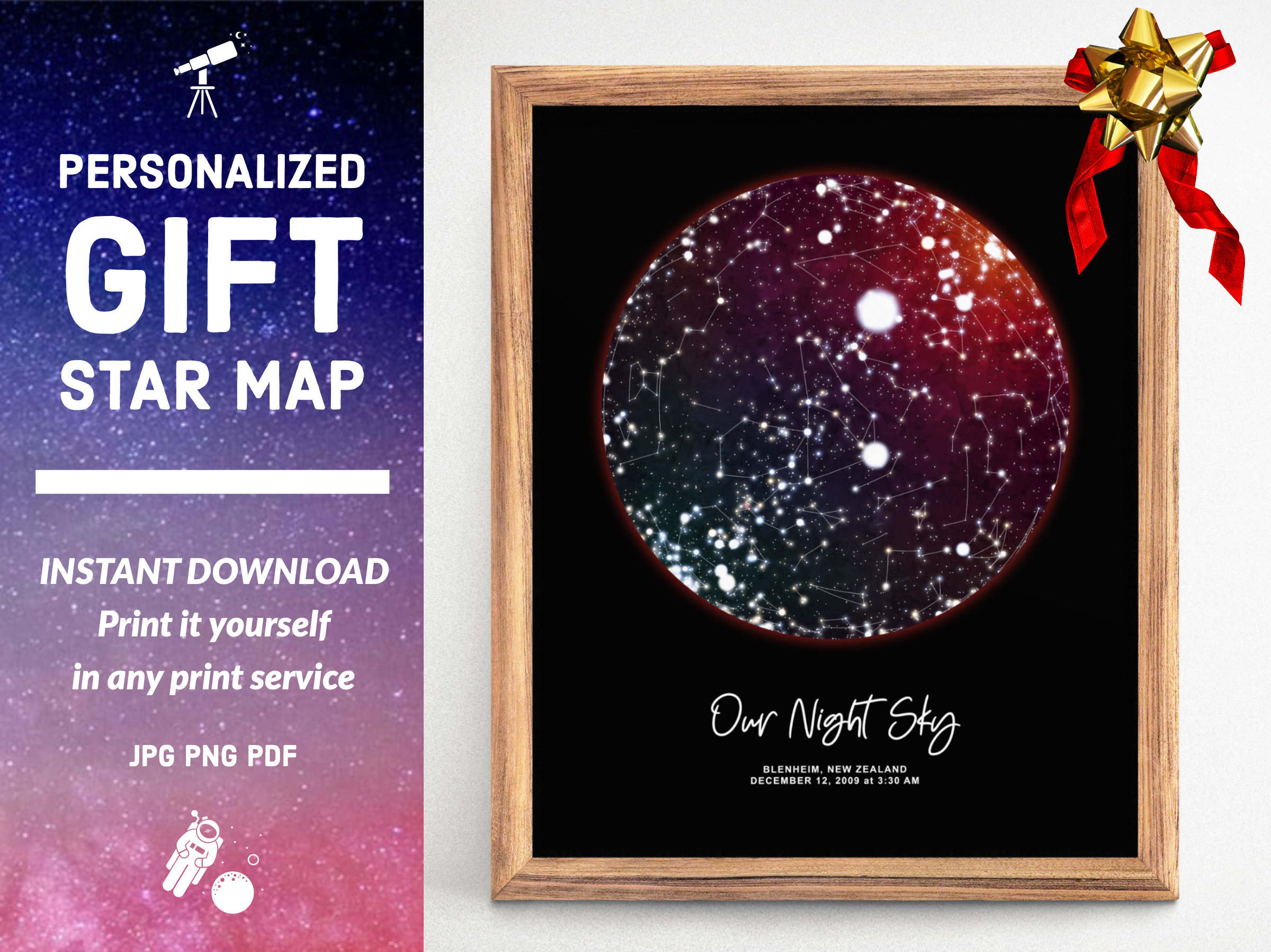 REAL Star Map the Night You Were Born Personalized Baby - Etsy