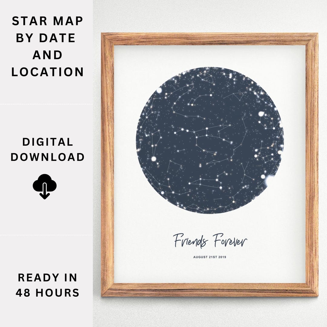 Personalized Digital Star Map Print - Unique Mother’s Day Gift Idea ...