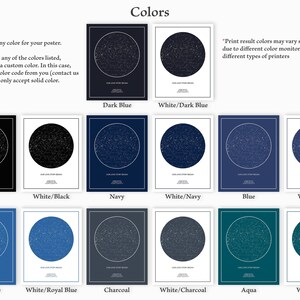 Custom Star Map Print by Date PRINTABLE Star Chart Poster | Etsy