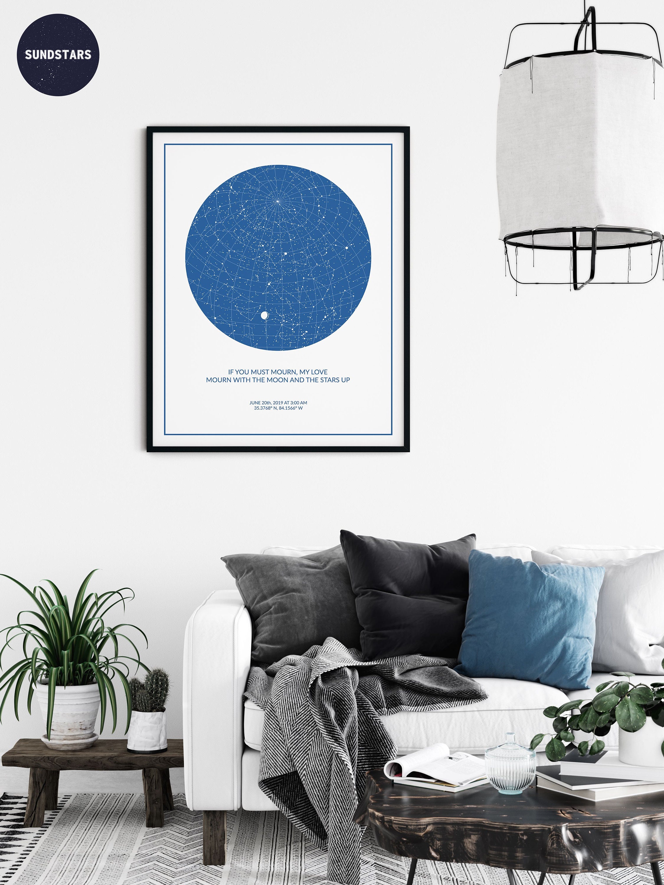 Star Map Custom Print by Date PRINTABLE Star Chart Poster | Etsy
