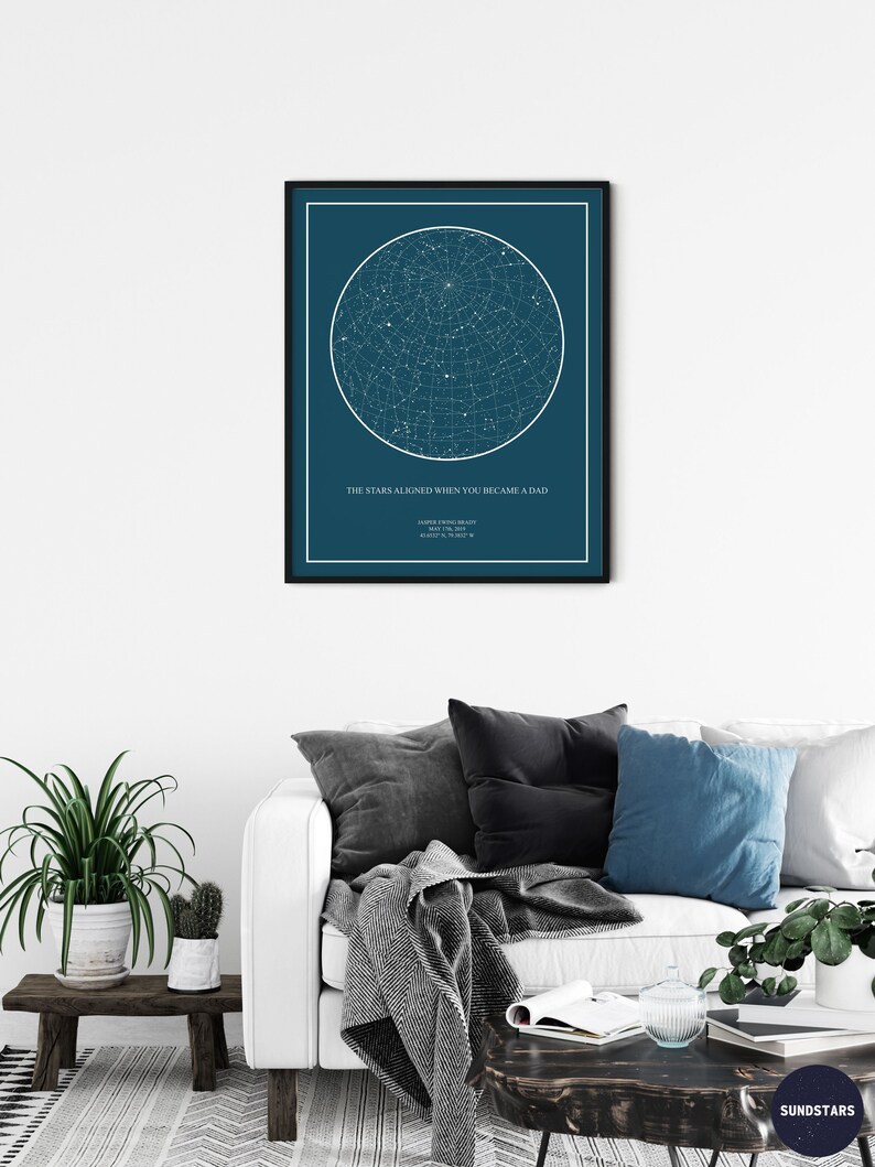 Star map print Custom by date PRINTABLE Star chart Astronomy | Etsy