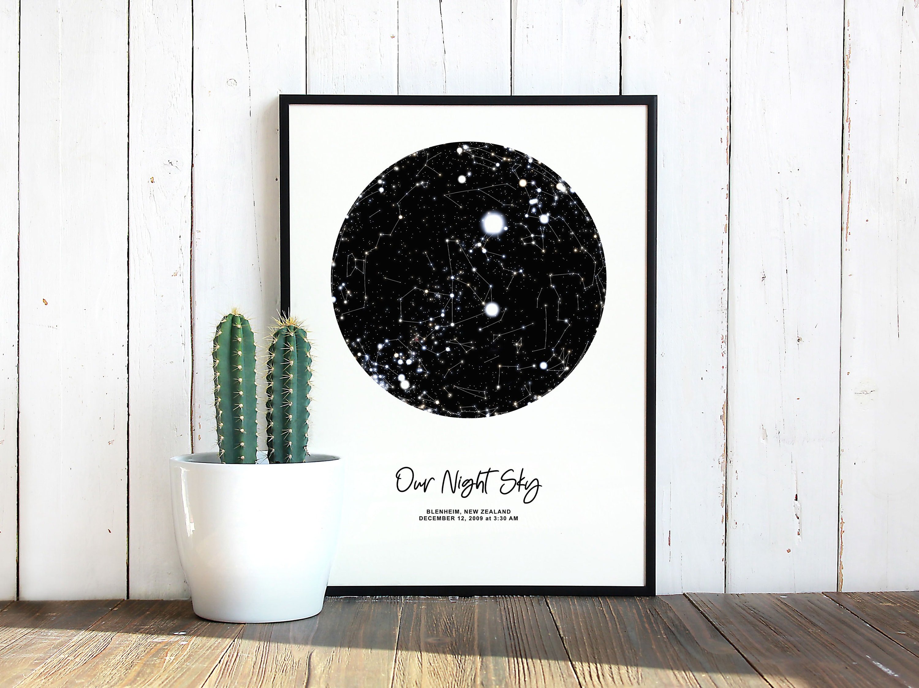 Custom Star Chart Handmade Astronomy Map of the Night Sky, Unique Gift ...