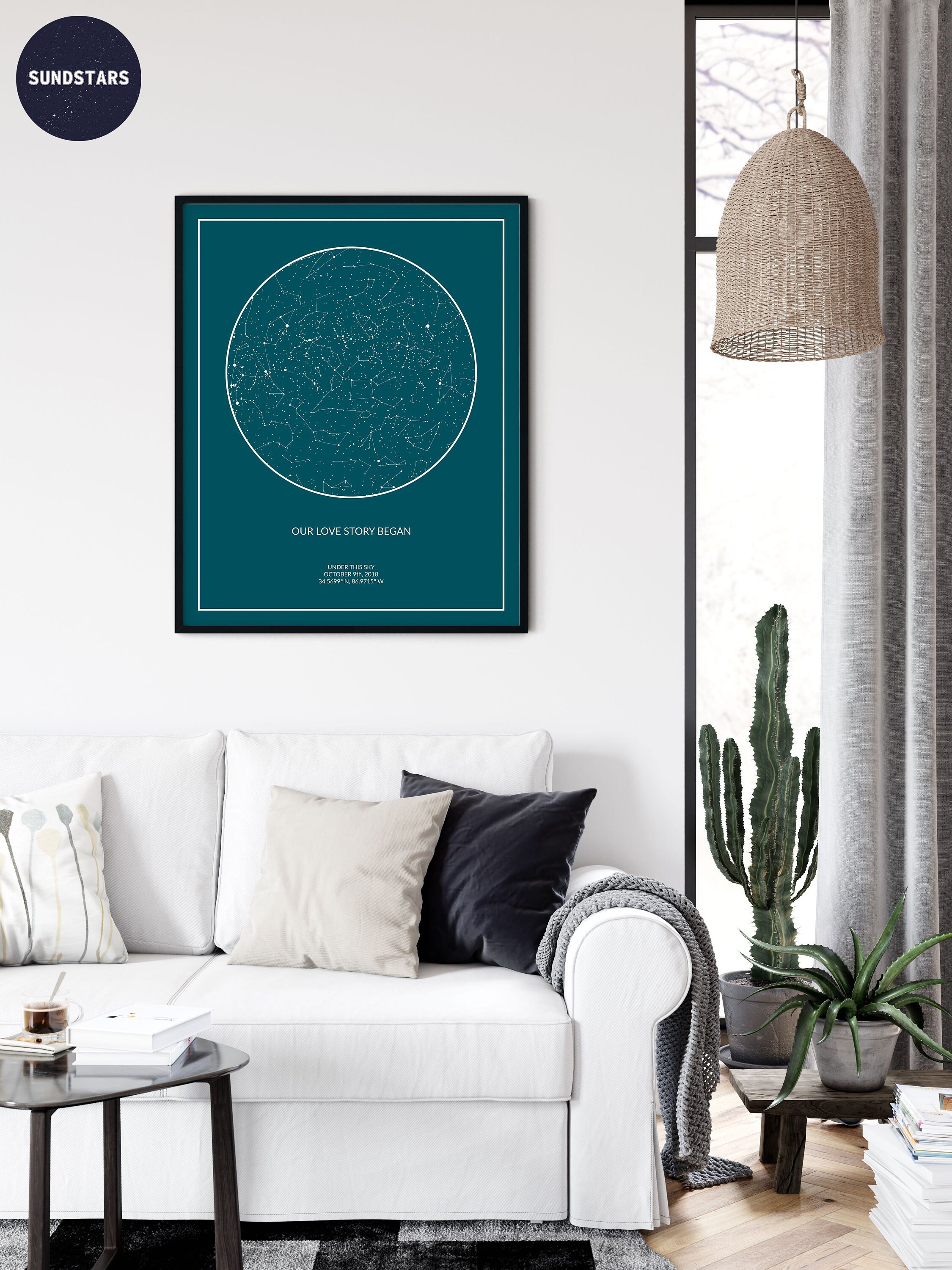 Custom Star Chart Celestial Map Home Decor Wall - Etsy