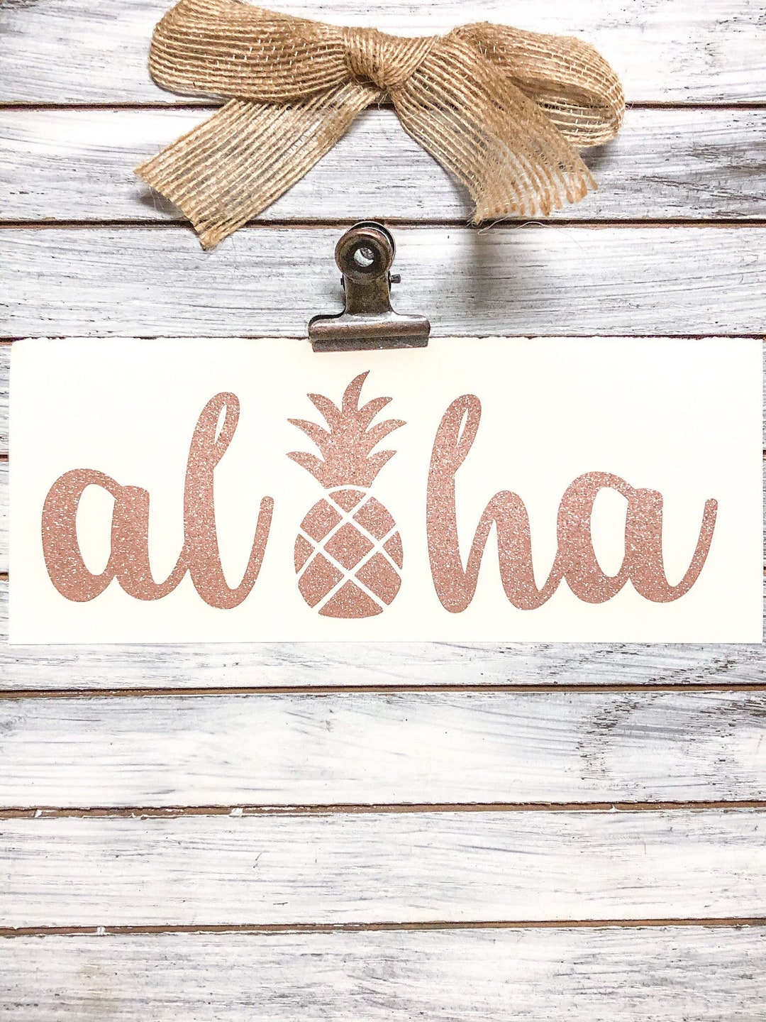 Aloha Vinyl Decal With Pineapple - Etsy