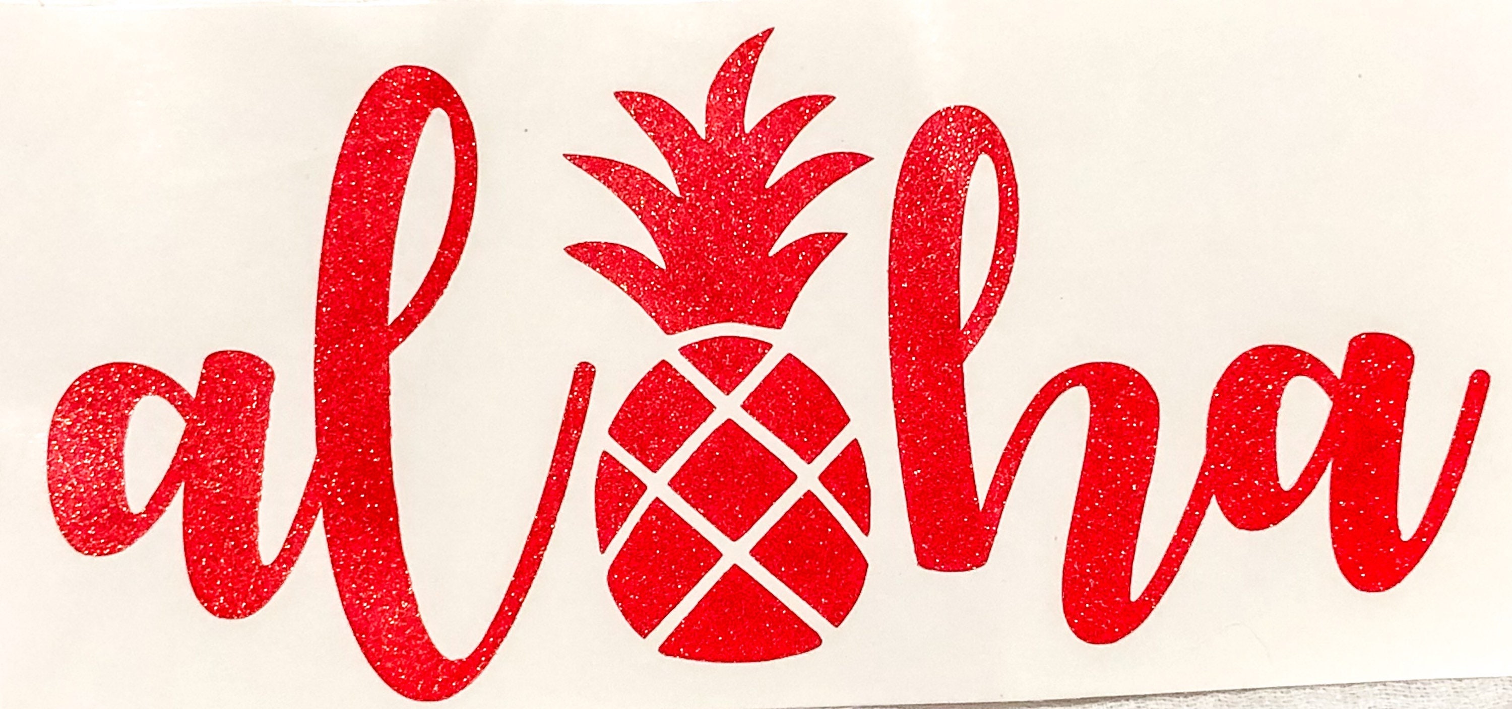 Aloha Vinyl Decal With Pineapple - Etsy