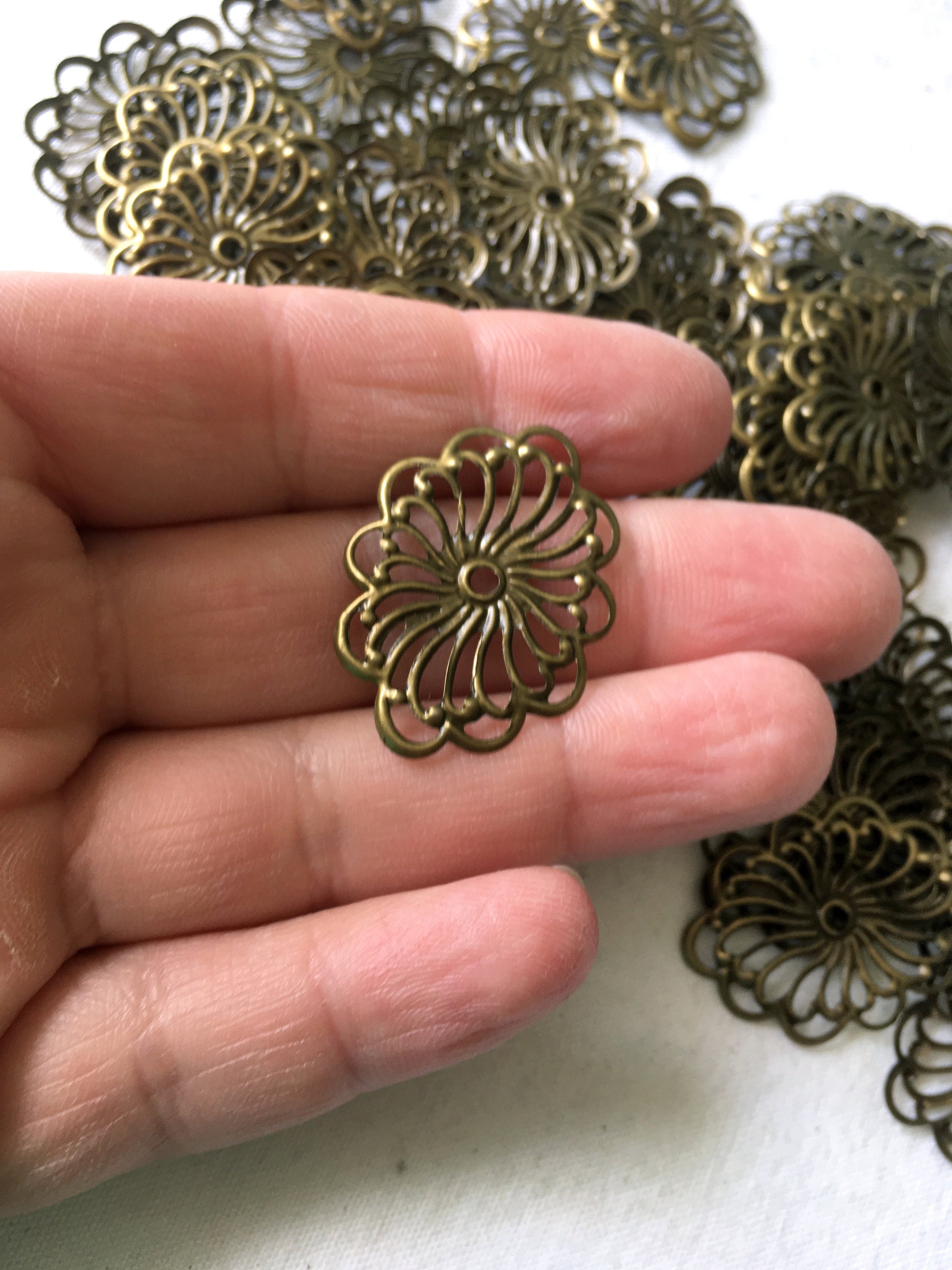 Set of 2 Oval Prints in Bronze Metal. Print for DIY in the - Etsy UK