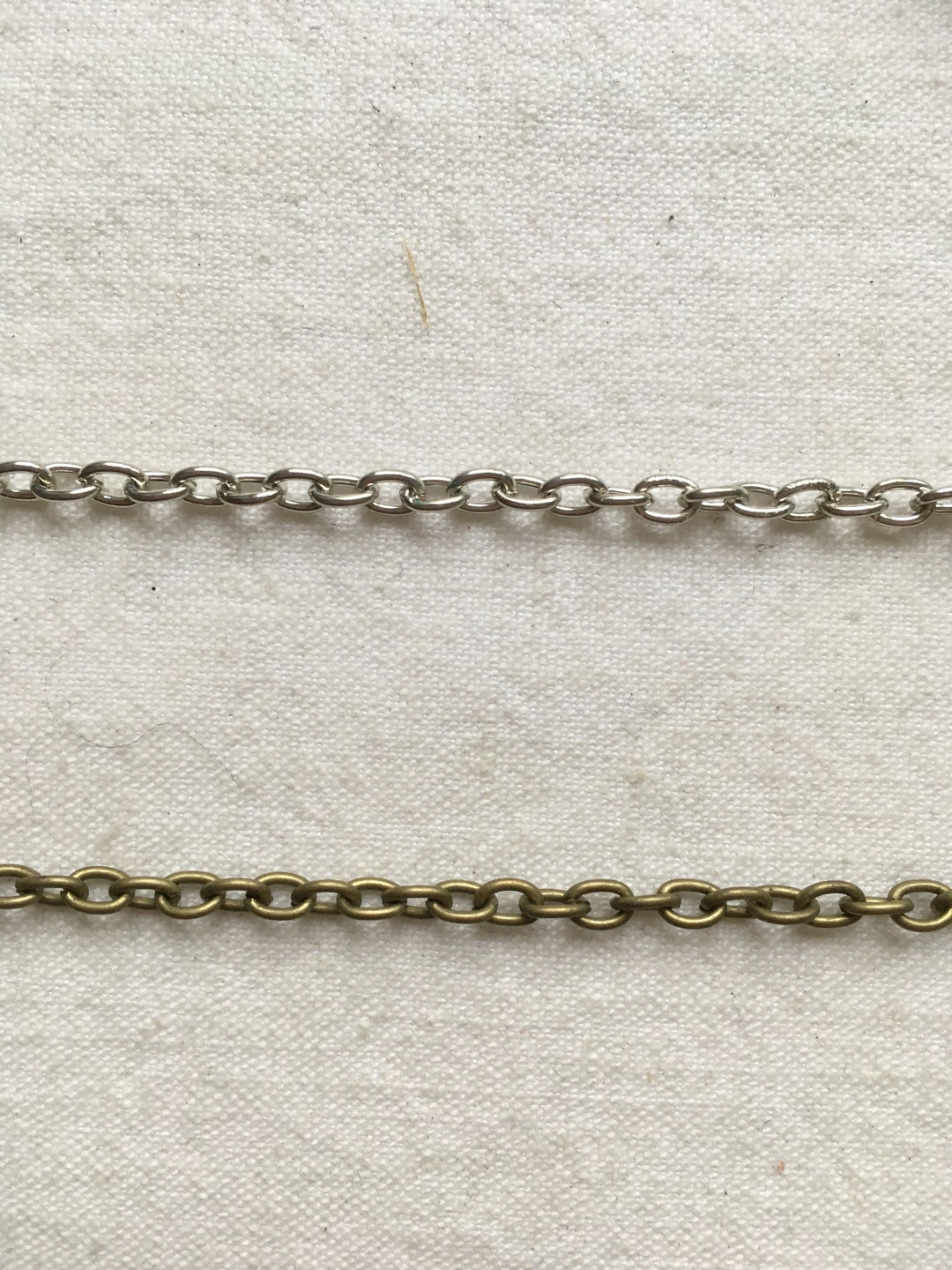 One Meter of Chain in Bronze or Silver Metal. Chain With Forcat. Chain ...
