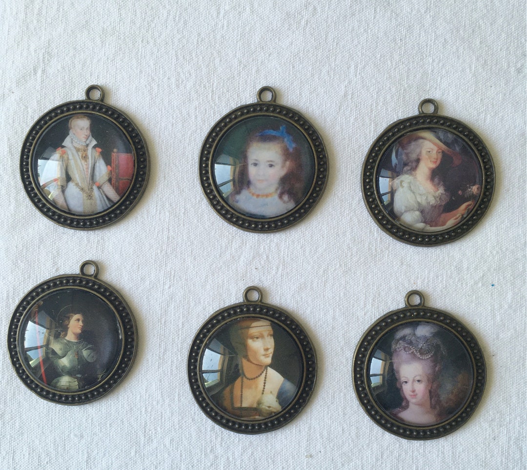 Buy A Pendant With Handmade Glass Cabochon, Pattern of Your Choice ...