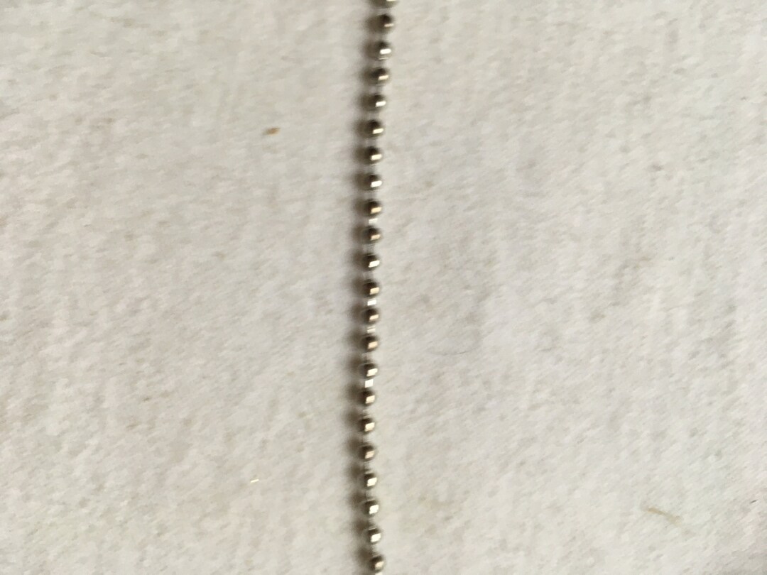 One Meter of 4mm Silver Metal Ball Chain. Chain by the Meter, Silver ...