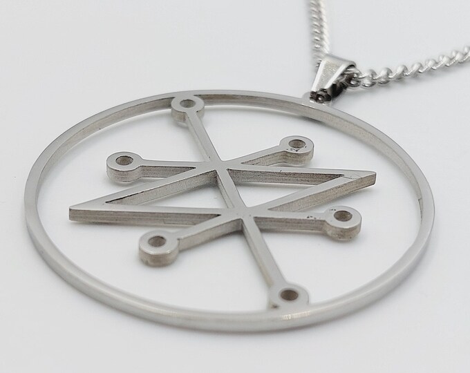Sigil of Azazel Pendant in Stainless Steel - Occult Necklace Angel ...