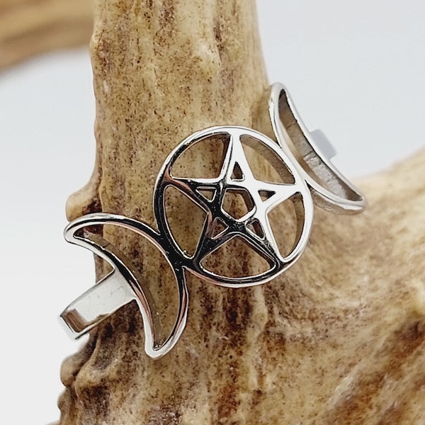 Triple Moon Ring - Etsy