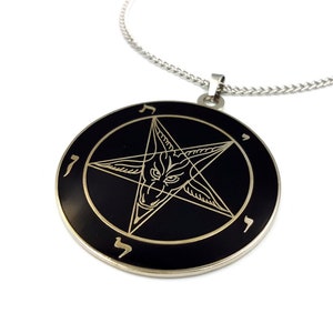 Large Sigil of Baphomet Pendant (bessy Version - Stainless Steel ...