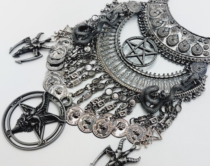 Hail Satan! Neckpiece - Sigil of Baphomet Satanic Luciferian Antichrist ...