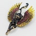 Bastet Cat Pin Egyptian Bastet Cat Ankh Goddess Sphynx Brooch Winged ...
