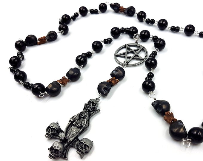 Satanic Snake Bone Rosary - Occult Rosary Left Hand Path Seal of ...