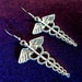 Caduceus Earrings (2 Styles) - Staff of Caduceus Wing Serpents Goth ...