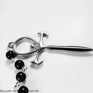 Vampire Ankh Rosary - Occult Vamp Goth Ankh Beads Bat Gothic Vampire ...