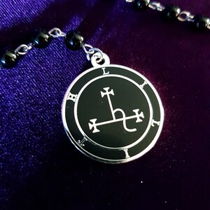 Sigil of Lilith Rosary - Occult Left Hand Path Seal of Lilith Necklace ...
