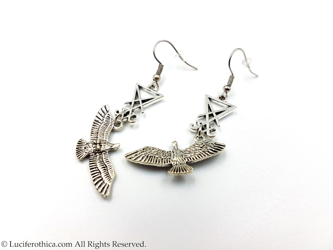 Luciferian Earrings - Sigil of Lucifer Venus Goth Gothic Occult ...