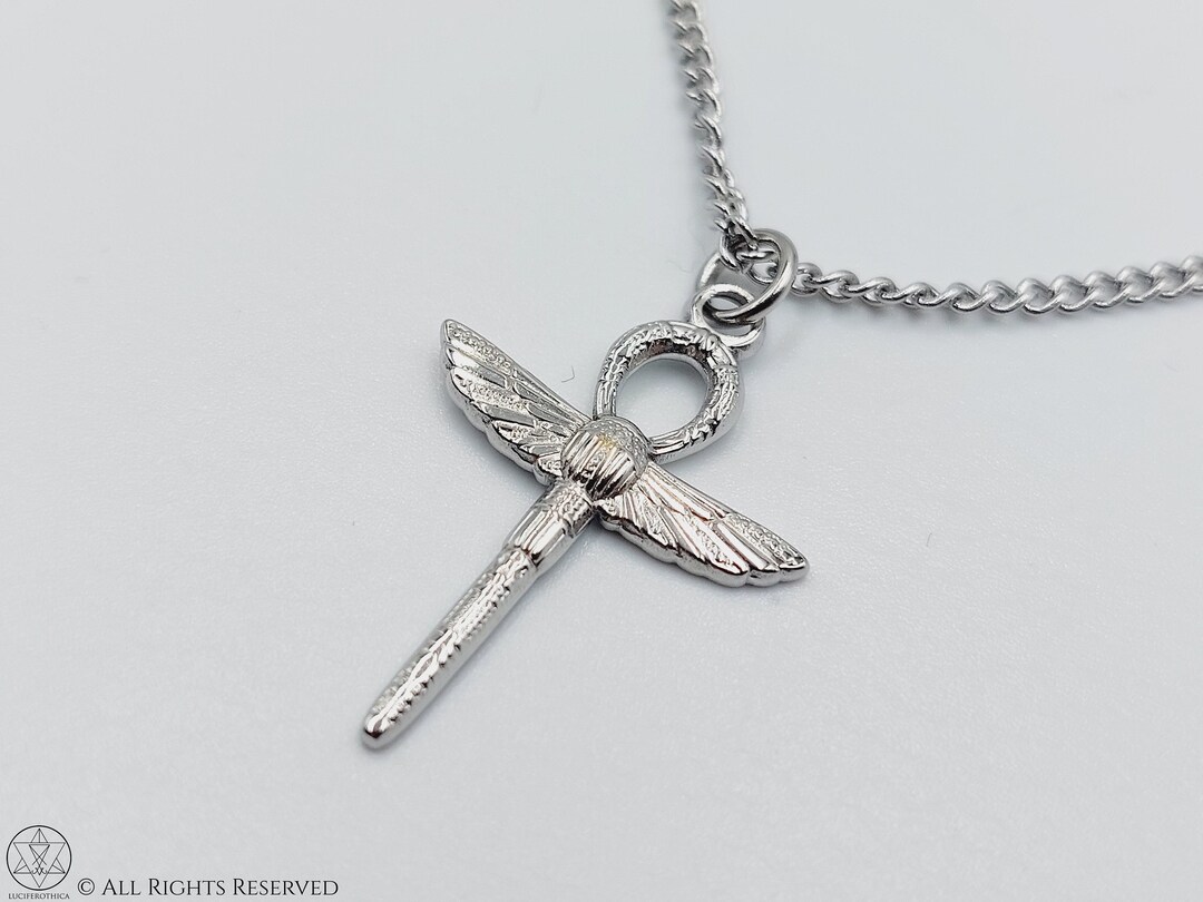 Ankh Scarab Pendant (stainless Steel) - Egyptian Flying Scarab Beetle ...