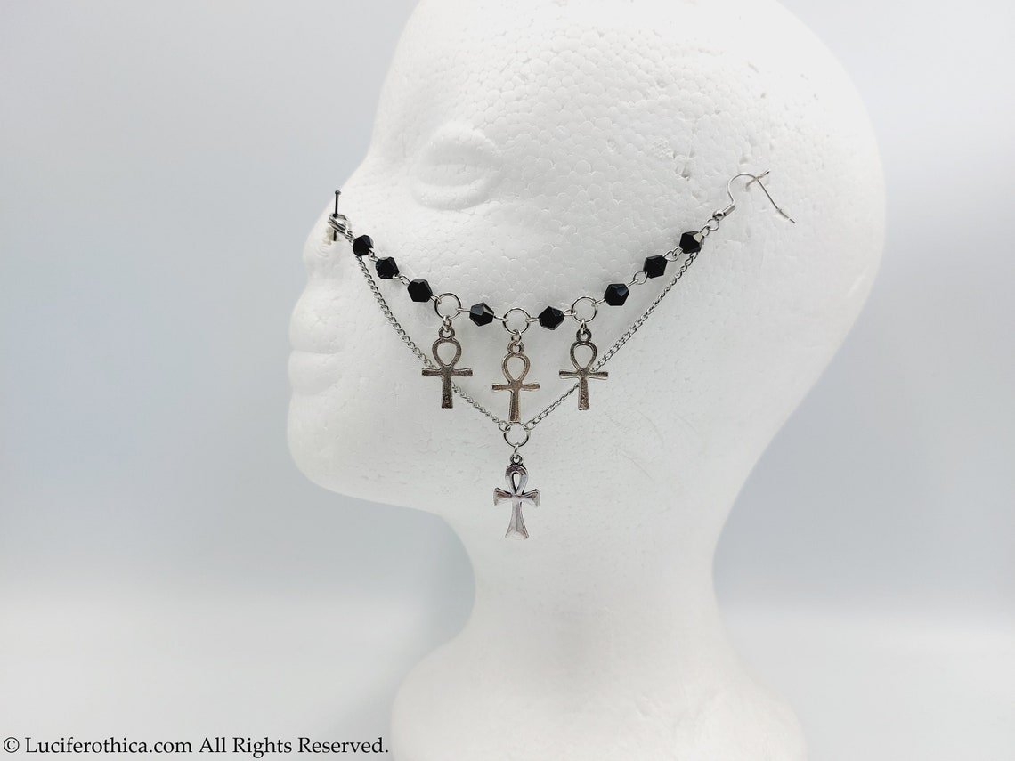 Traditional Gothic Ankh Nosechain Goth Gothic Occult Vampire | Etsy