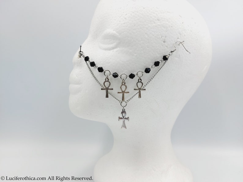 Traditional Gothic Ankh Nosechain Goth Gothic Occult Vampire - Etsy