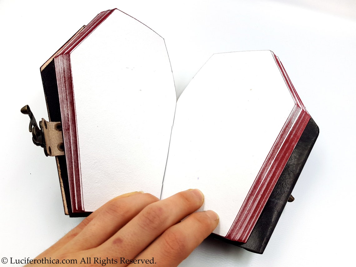 Coffin Leather Journal Spellbook Occult Vampire Book | Etsy