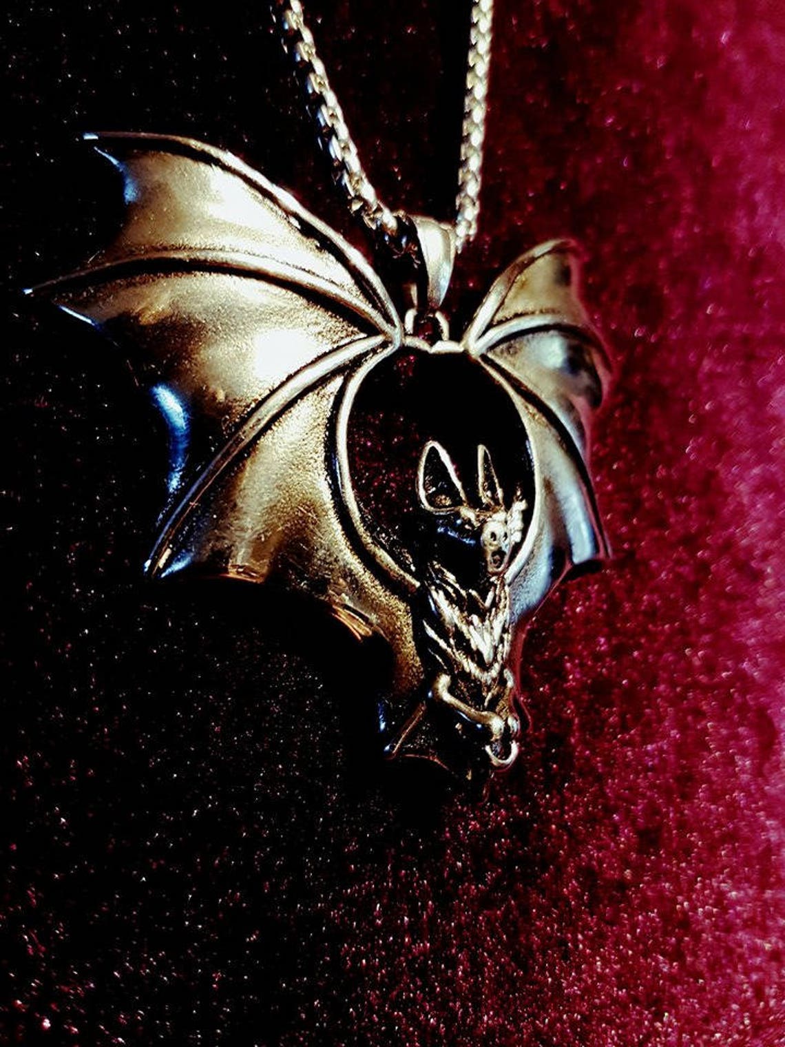 Sigil of Lucifer Vampire Bat Necklace stainless Steel - Etsy