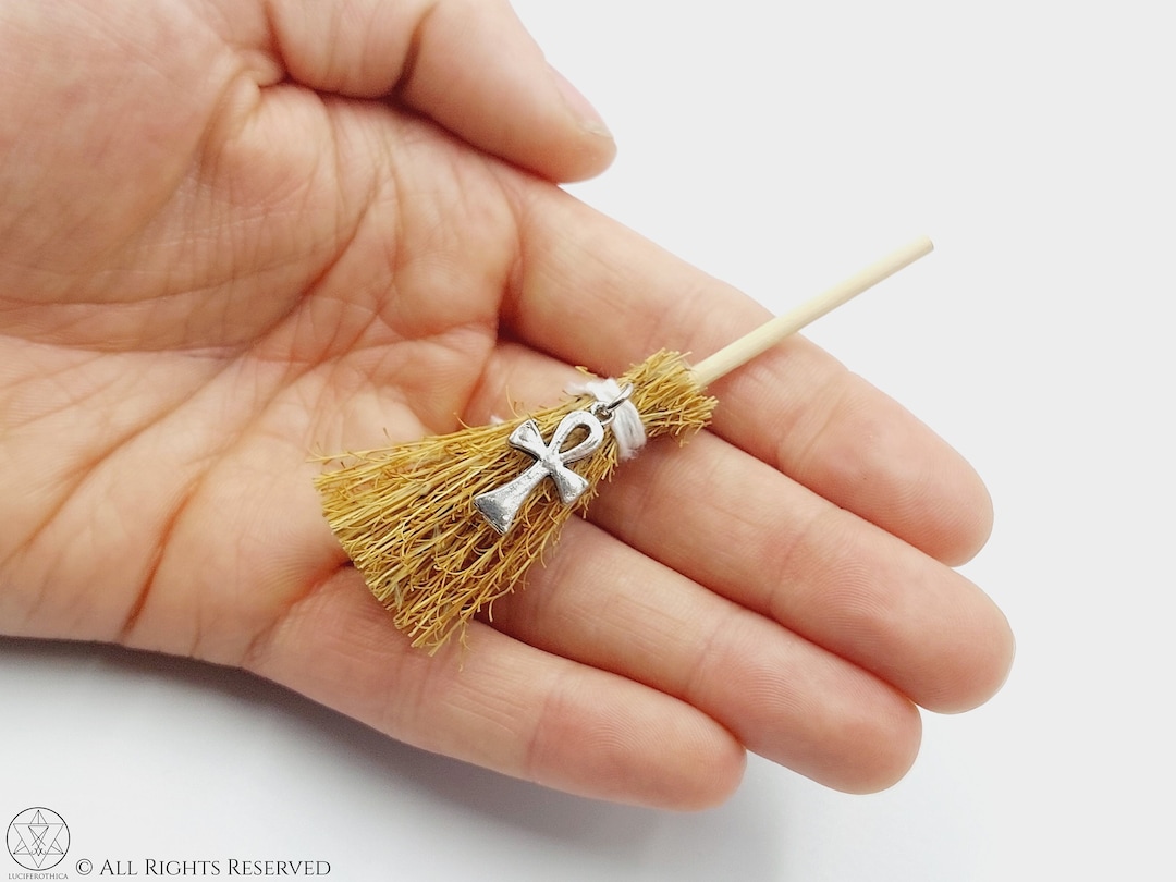 Ankh Eternal Life Cross Mini Altar Besom - Small Broom Altar Ritual ...