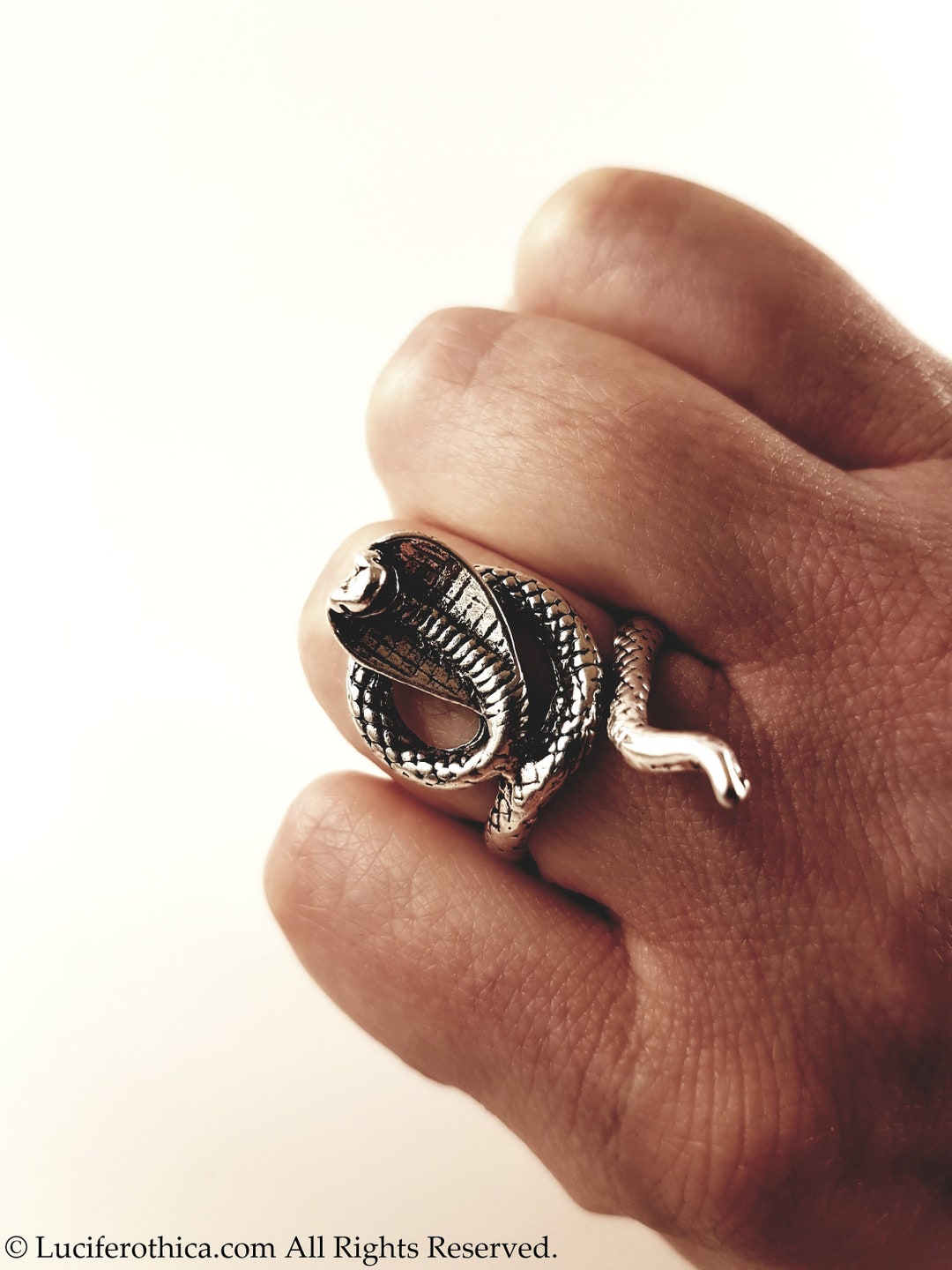 Cobra Serpent Ring - Occult Gothic Snake Ring Serpent Jewelry Viper ...