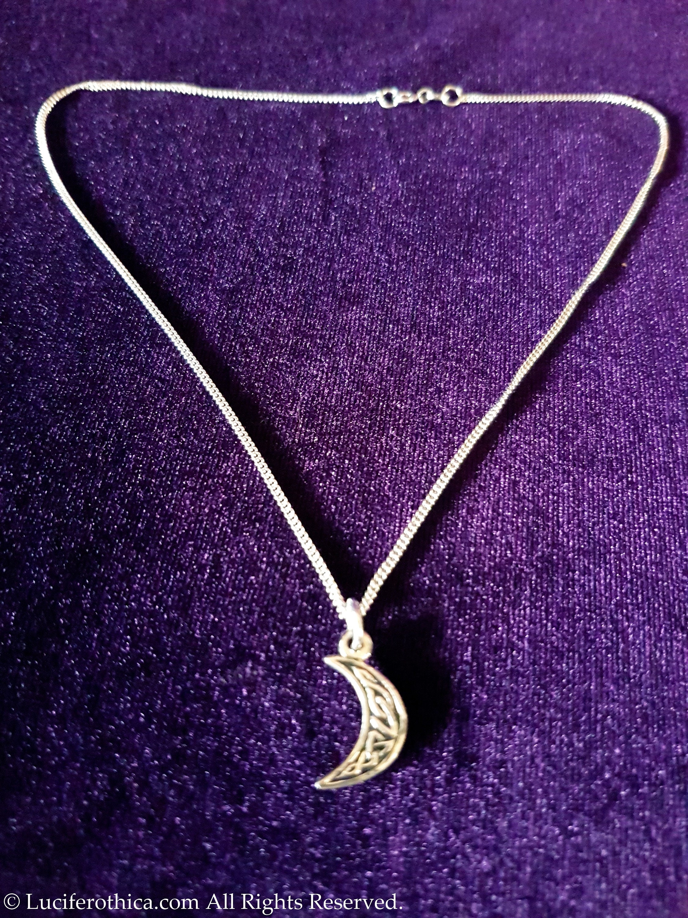 Sterling Silver Moon Necklace Sterling Silver Moon Necklace