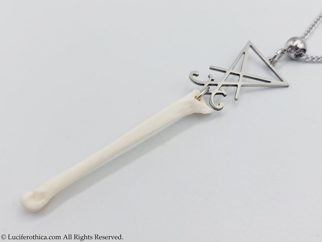 Sigil of Lucifer Ritual Bone Pendant Stainless Steel Occult Luciferian ...