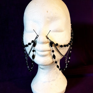 Triple Nosechain (clean or Jusa Style) - Goth Gothic Occult Nose ...